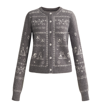 UNIFREEPLUS大码费尔岛开衫套装