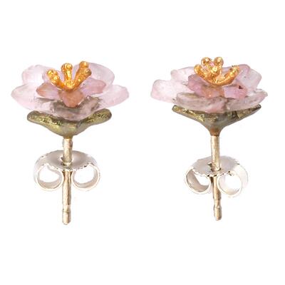 轻奢高级感桃花耳钉女