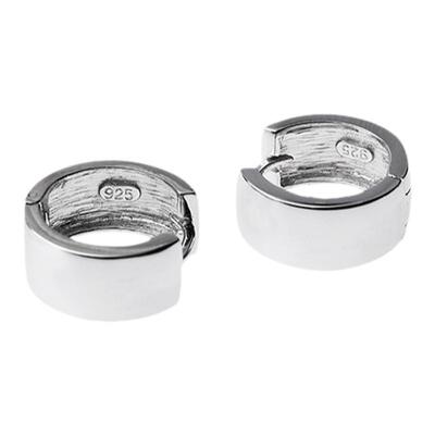 LUXTA s925银耳环宽版 纯银镀金耳饰高级感男美式嘻哈女气质个性