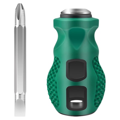 短柄双头两用螺丝刀带磁起子