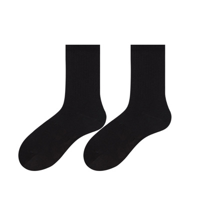 袜子黑白男女同款ins潮双装中筒