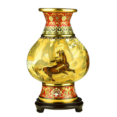 北京珐琅景泰蓝花瓶张向东马瓶