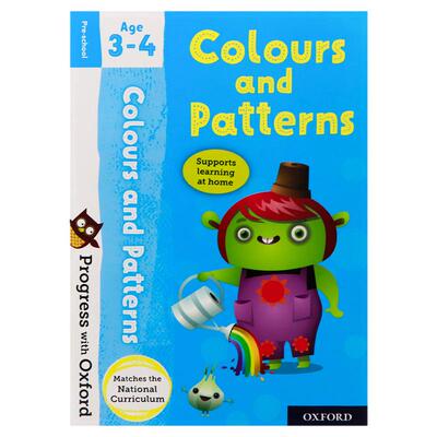 牛津英语 颜色和图案 3-4岁 英文原版 Progress with Oxford Colours and Patterns Age 3-4 课外阅读早期学习阶段提高英语技能