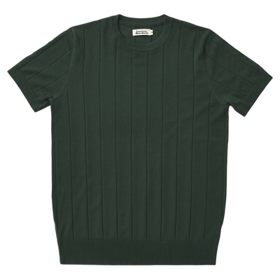 柴米短袖美式复古天丝针织T恤夏