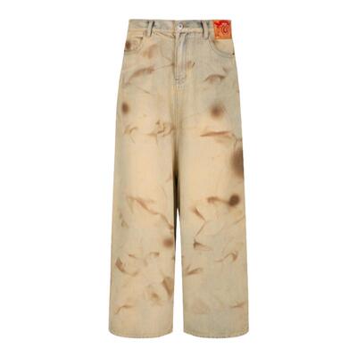 低档拖地牛仔长裤轻薄全棉慵懒风