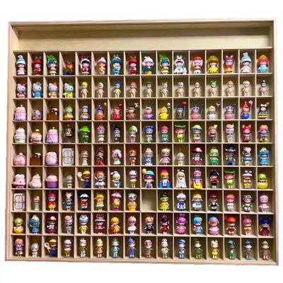 挂墙式实木盲盒毕奇防尘展示架
