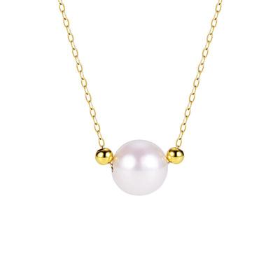 SEULEMENT瑟拉蒙项链女天然珍珠金色路路通锁骨链小众设计感