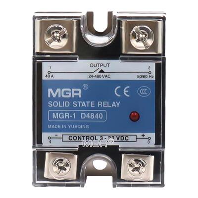 美格尔单相固态继电器220V SSR MGR-1 D4825 25A直流控交流DC-AC