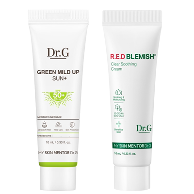 【U先派样】Dr.G小绿盾纯物理防晒修红奶冻面霜小样20ml尝鲜组合u