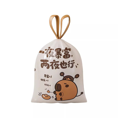 加大防漏厨房客厅办公清洁塑料袋加厚家用抽绳式一夜暴富垃圾袋