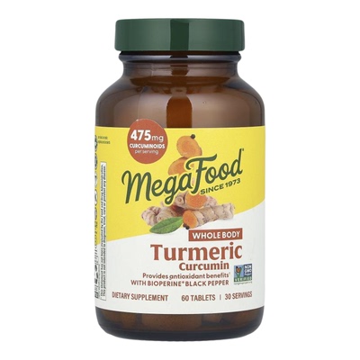 MegaFood有机姜黄素片特强型内服保健肝脏熬夜加班应酬饮食不规律