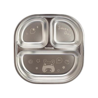 摩登主妇儿童餐盘不锈钢宝宝辅食