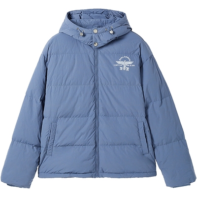 BOYLONDON冬男女同款时尚保暖可脱卸帽短款羽绒服N28027