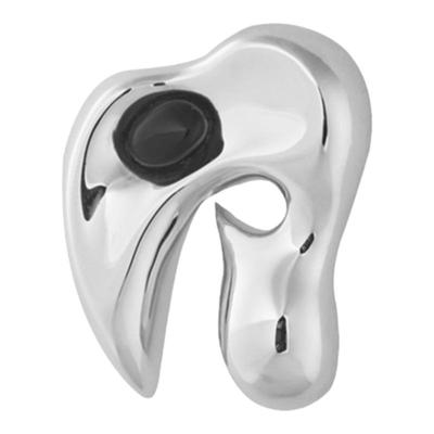 greymatter流体嵌珠单银色耳环