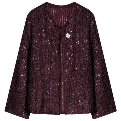 COCOBELLA对丝亮片盘带绣外套