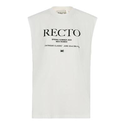RECTOlogo印花无袖背心