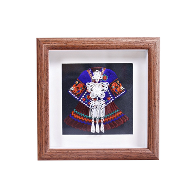 贵州特色纪念品苗族非遗刺绣摆件