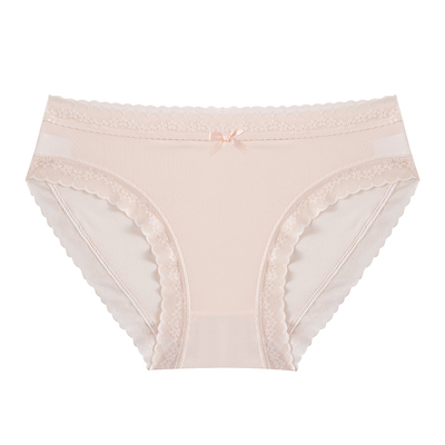 都市丽人蕾丝内裤女夏2025新款纯棉抗菌裆冰丝无痕透气性感三角裤