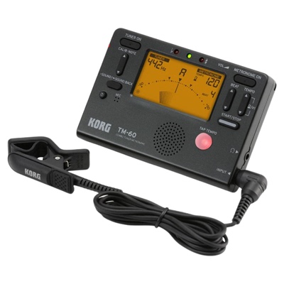 日本KORG TM60调音器节拍器 管乐提琴校音器二合一萨克斯长笛黑管