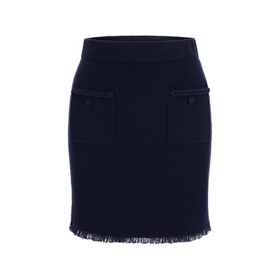 MARYLING深蓝色针织半裙