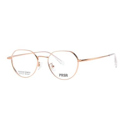 帕莎轻盈舒适钛金属圆形眼镜架