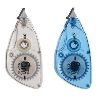 得力8110修正带简约大容量修改错误学生用创意透明修正带8米便携顺滑5mm办公透明涂改带学生纠错改正带