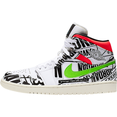 Nike/耐克正品JORDAN 1 MID男士减震耐磨篮球鞋554724-119
