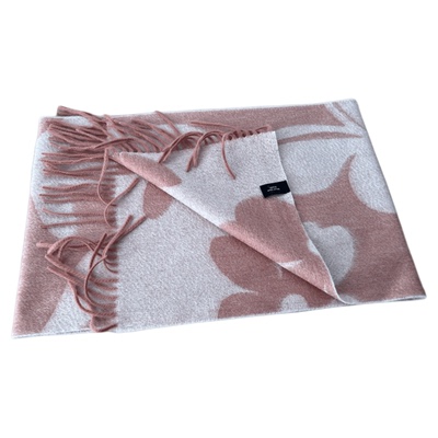 提花围巾围脖全纯100%细羊毛软糯