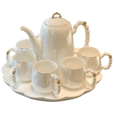 高档陶瓷茶具套装家用客厅水杯水具乔迁新居结婚茶壶茶杯轻奢水具