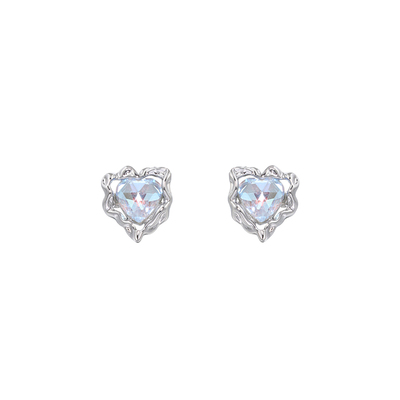 SUMIYAKI月光石爱心耳环