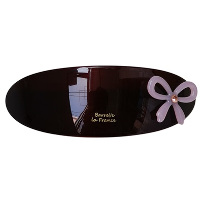 LERYAE韩国进口发饰甜美水钻蝴蝶结椭圆拱形弹簧夹顶夹发夹