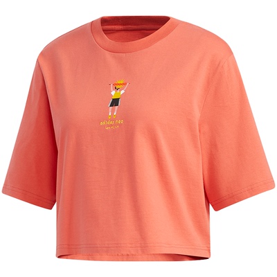 阿迪达斯女子印花运动短款T恤