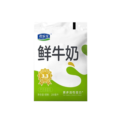 君乐宝0.09秒鲜活牛奶鲜牛奶袋装