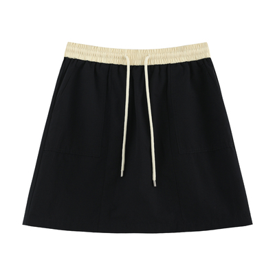 立体解构分割撞色拼接半裙