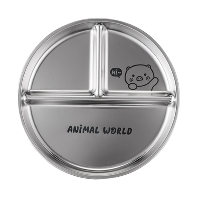 onlycook儿童分格餐盘304不锈钢