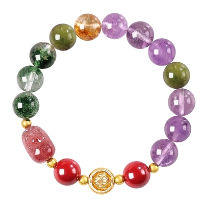 吉照堂高端定制天然水晶多宝手串