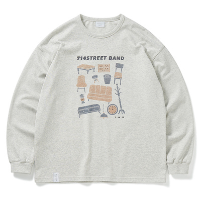 圆领长袖T恤714street