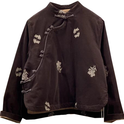 棉常规民族风宽松印花棉服