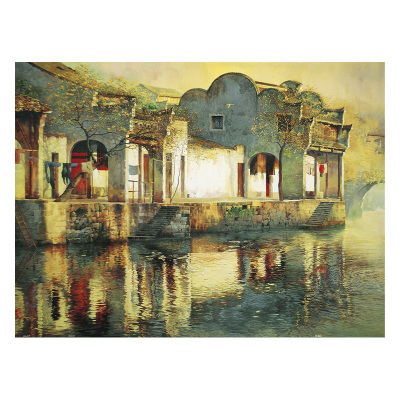 3djp水彩画国风艺术拼图装饰挂画