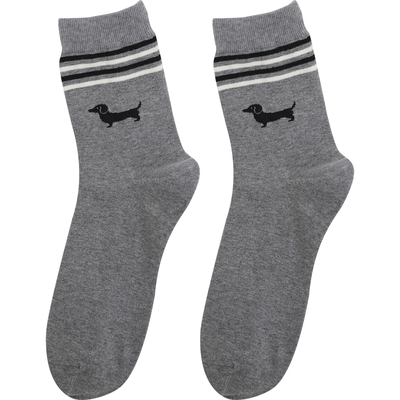 韩国吸汗男棉腊肠狗四季中筒袜子