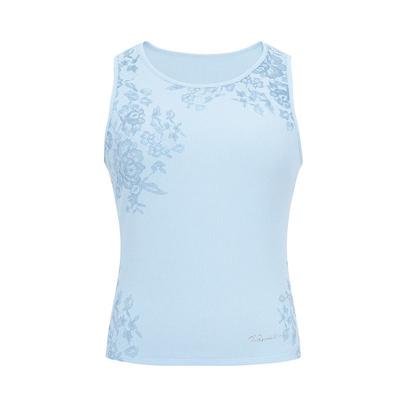 Three Quarters 25春夏女士修身定位蕾丝图案印花背心银泰 301355