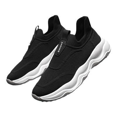 一脚蹬飞织透气防滑袜子鞋男鞋潮