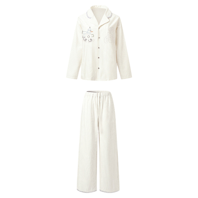 ChicChick雪人银色刺绣睡衣套装