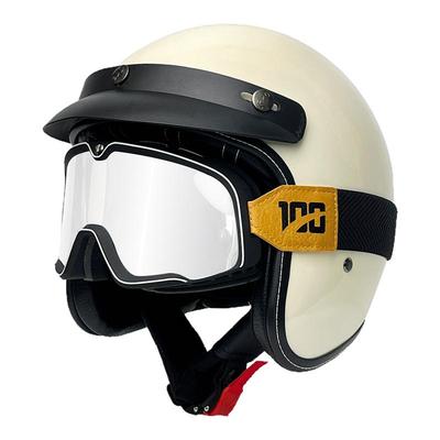 复古摩托车头盔男女3/4半盔四季