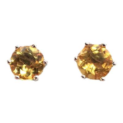 蜜糖5mm全净闪耀纯银天然黄水晶