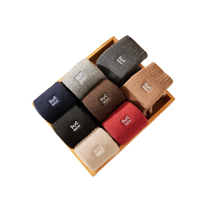 猫人羊毛袜子男士秋冬季中筒袜