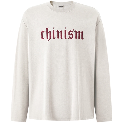 CHINISM赤尘重磅落肩长袖T恤