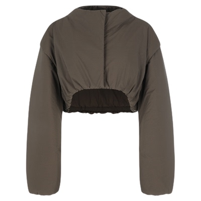 休闲时尚透视尼龙填充短背心