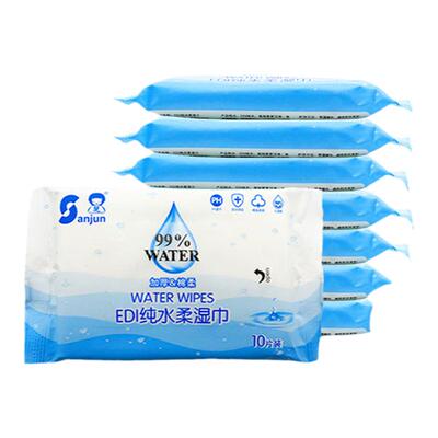楚sanjun纯水湿巾10片*8包手口用