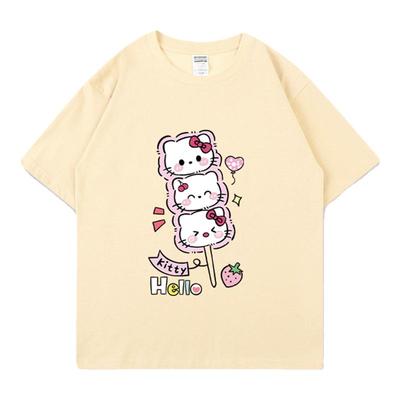 Hellokitty浅黄色短袖女